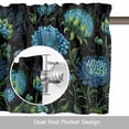 Blue Dahlia Valances for Windows Country Pastoral Vintage Night Blue ...