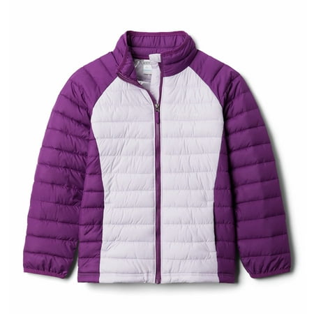 Columbia Youth Girls Powder Lite Jacket, Pale Lilac/Plum, Medium ...