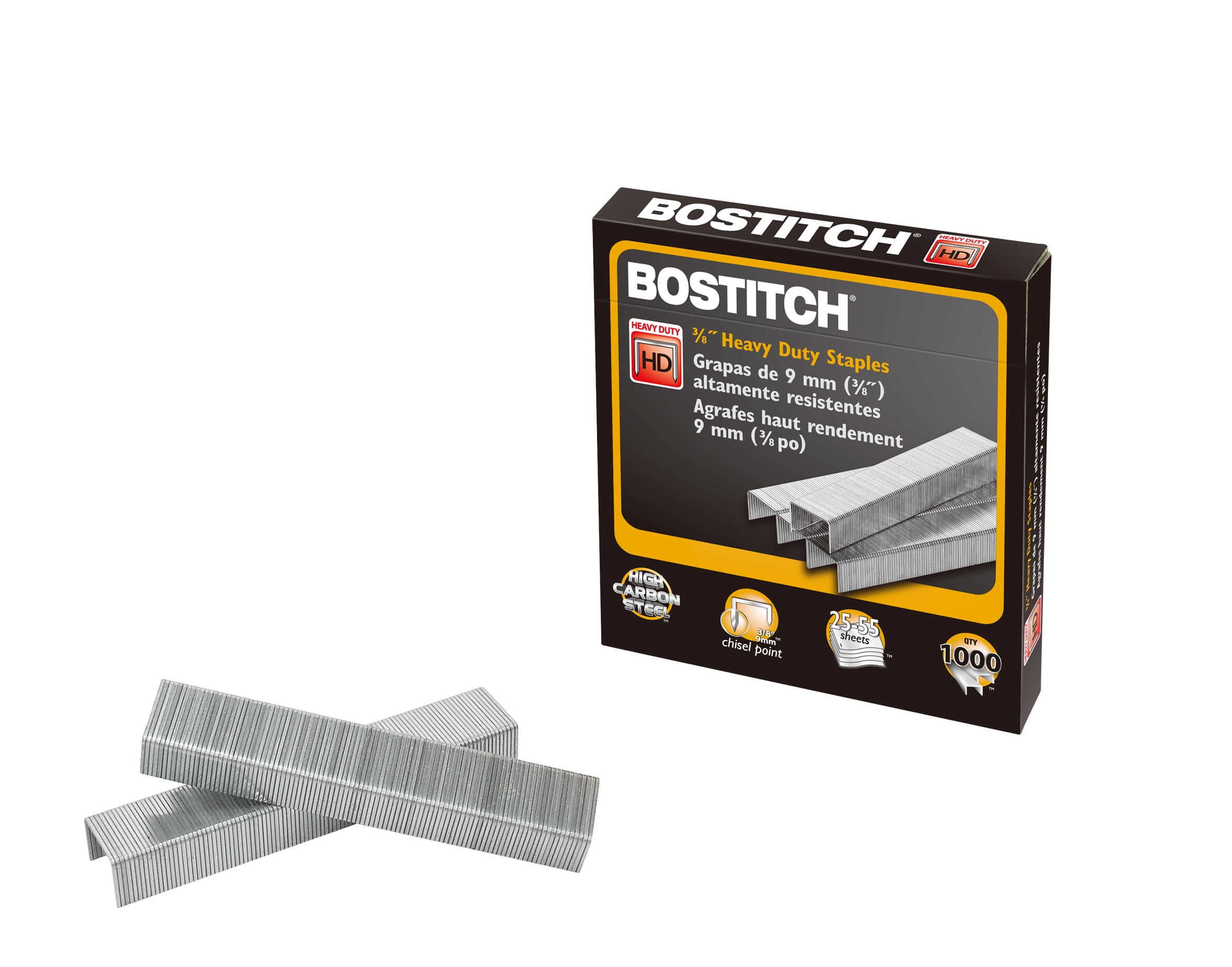 Bostitch Heavy Duty Premium Staples, 55 Sheets, 3/8" Leg, 5000 per Box ...