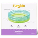Funsicle Lagoon Blue Squiggle 3-Ring Inflatable Swimming Pool, Round ...