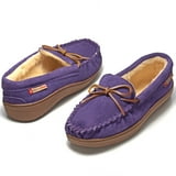 Alpine Swiss Sabine Womens Indoor Suede Shearling Moccasin Slippers ...