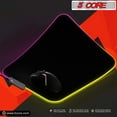 5Core Gaming Mouse Pad RGB 12 Light Modes 2 Zone Desk Mouse Mat w ...