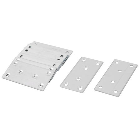 Metal Furniture Fixing Support Corner Angle Bracket Flat Plate Silver ...