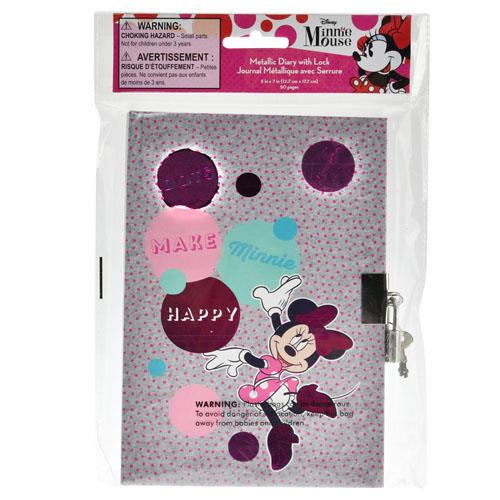 Minnie Diary w/Lock in Poly Bag & Header - Walmart.com