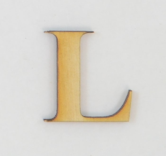 1 Pc, 5 Inch X 1/8 Inch Thick Times New Roman Bold Wood Letters L Great ...
