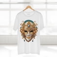 Carnival Mask Graphic T-Shirt Unisex 100 Cotton With Antique Gold Art ...