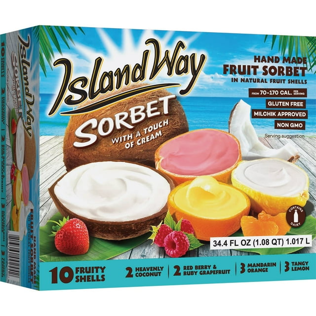 Island Way Handcrafted Assorted Fruit Sorbet, Frozen, 10 ct. - Samsclub.com