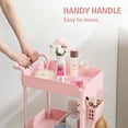 KK KINGRACK 3-Tier Cart, Pink, Mobile Utility & Bathroom Storage for ...