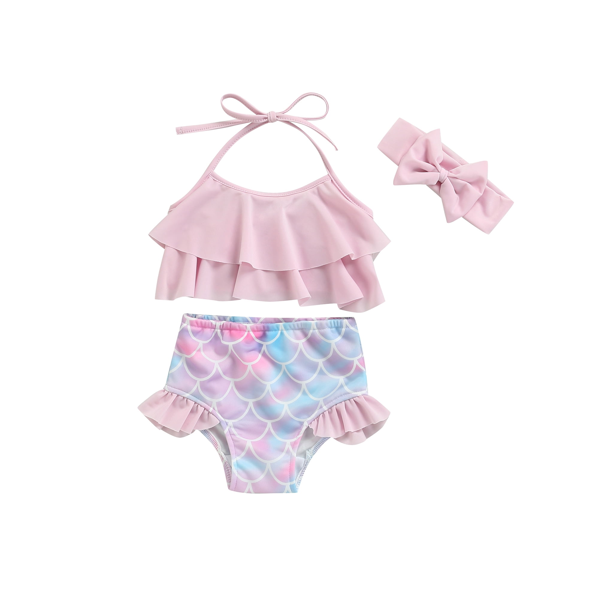 Click here for Jkerther Toddler Baby Girls 3 Piece Swimsuit Halte... prices
