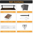 4-Tier Wall Mount Spice Rack Organizer with 24 Glass Jars, 216 Labels ...