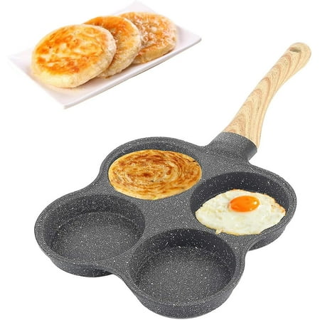 4 Holes Pancake Pan, Small Nonstick Induction Omelet Pan, Pancake Pan ...
