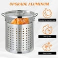 30 Qt Turkey Deep Fryer Set, Aluminum Fish & Seafood Boiler Steamer ...