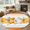 7ft Round Rug Thanksgiving Fall Area Rugs for Living Room Bedroom ...