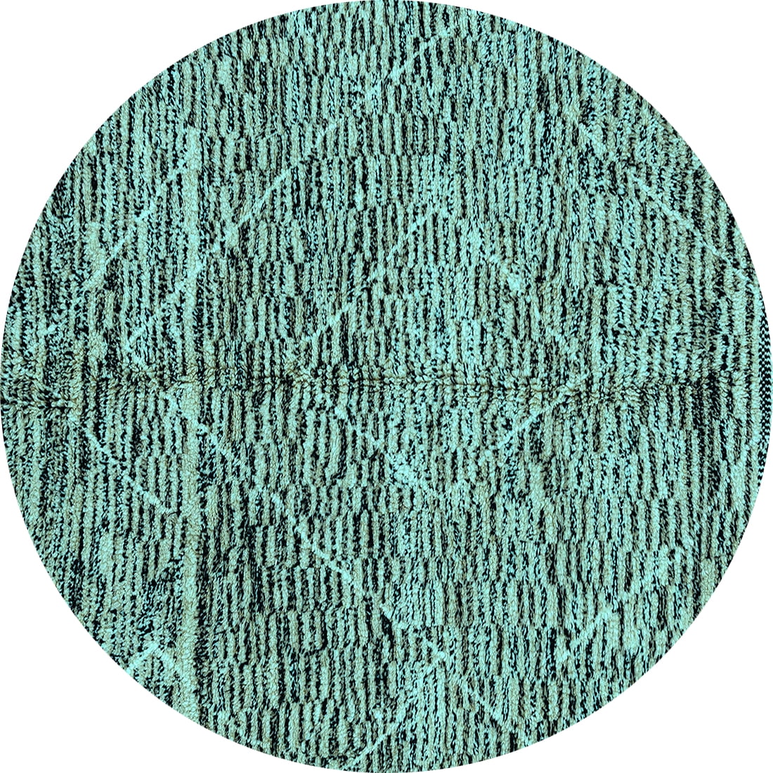 Ahgly Company Indoor Round Solid Light Blue Modern Area Rugs, 4' Round ...