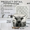 Bahomeck Pot Holder 4Pcs,Black And White Scottish Highland Cow ...