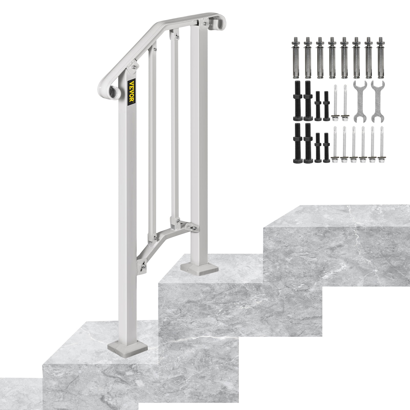 VEVORbrand Handrail for Stairs Outdoor Step Handrail Picket 1 Fits 1 or ...
