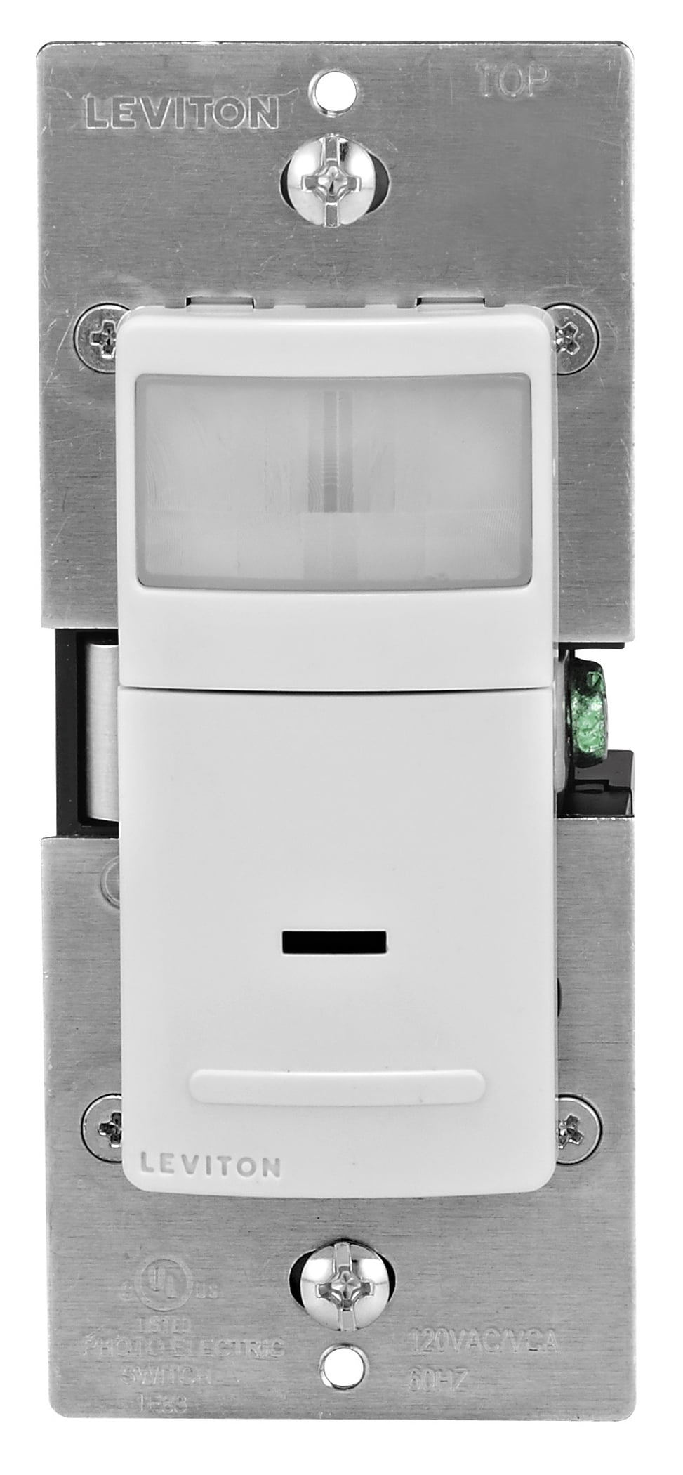 Leviton R12-IPS02-1LW White Single Pole Wide View Motion Activated ...