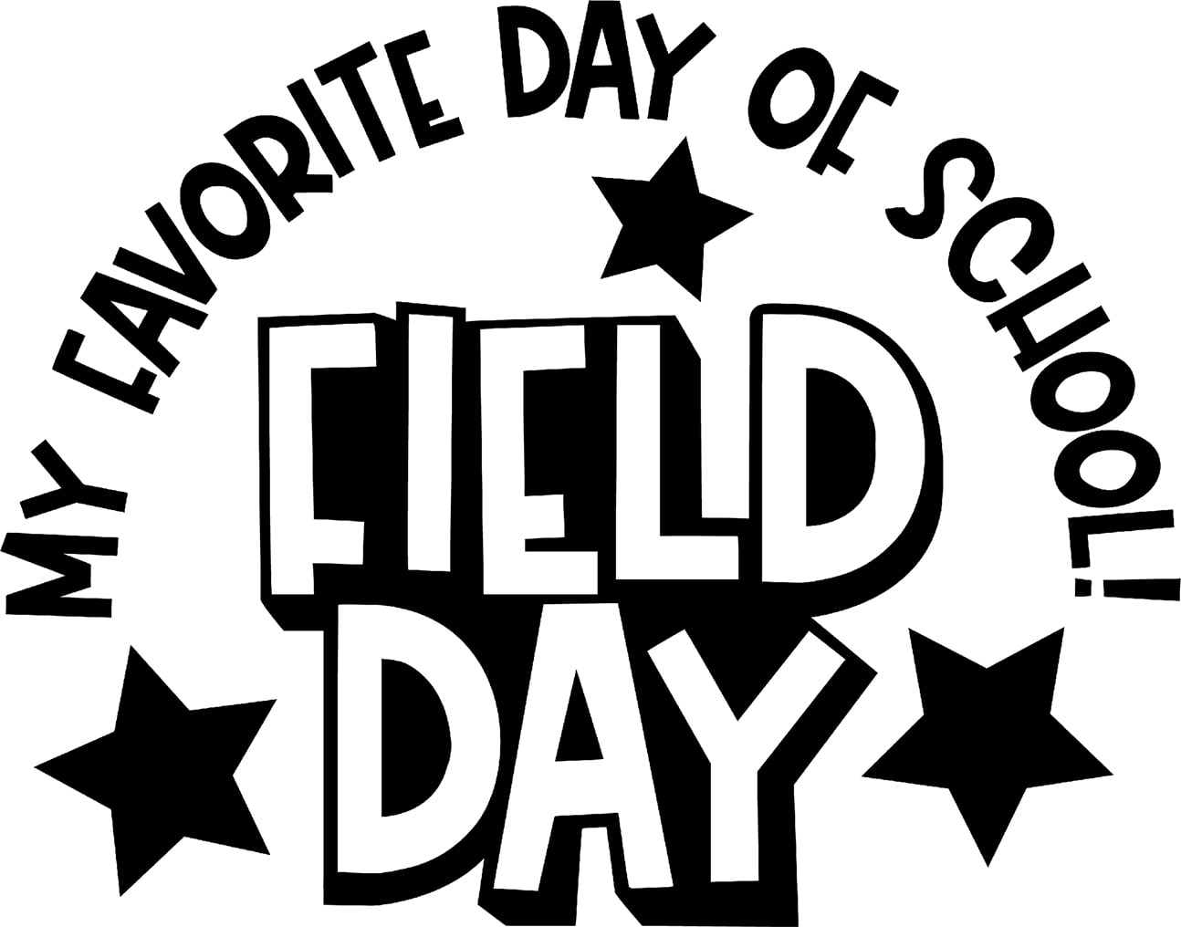 Field Day Clipart Black And White