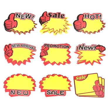 Uxcell Blank Star Burst Sale Signs Price Tags Paper Pricing Labels ...