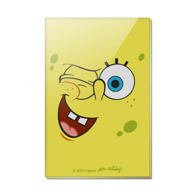 SpongeBob Winking Face Rectangle Acrylic Fridge Refrigerator Magnet ...