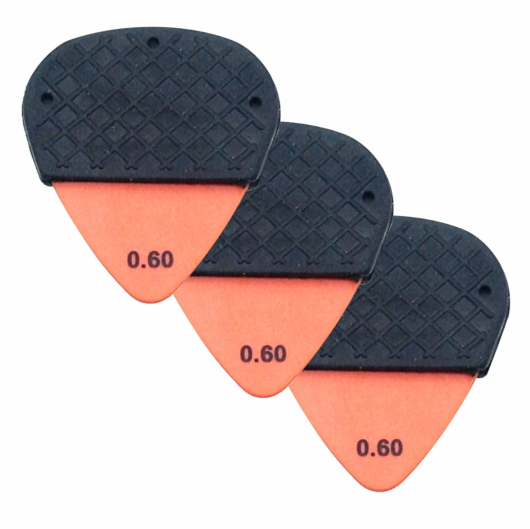 Delrin Guitar Pick with Removable Dynamic Knurl Rubber Grip Size: 0.60 ...