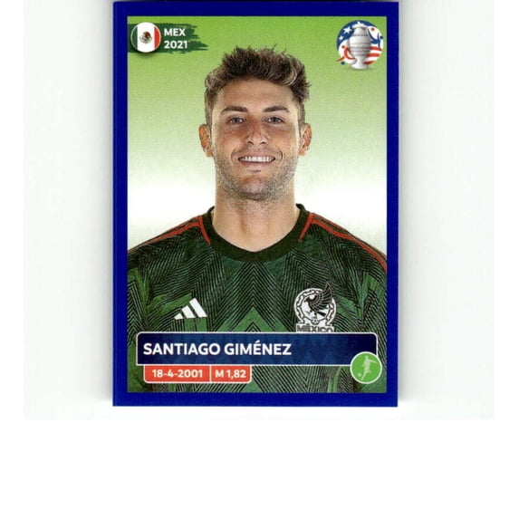 2024 Panini CONMEBOL Copa America Blue #MEX18 Santiago Gimenez Mexico ...