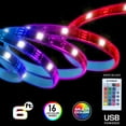 Xtreme 6ft Multicolor LED Light Strips, USB-Powered, Remote Controlled ...