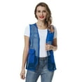 Toptie Adult Mesh Vest Zipper Supermarket Team Volunteer Uniform Vest ...