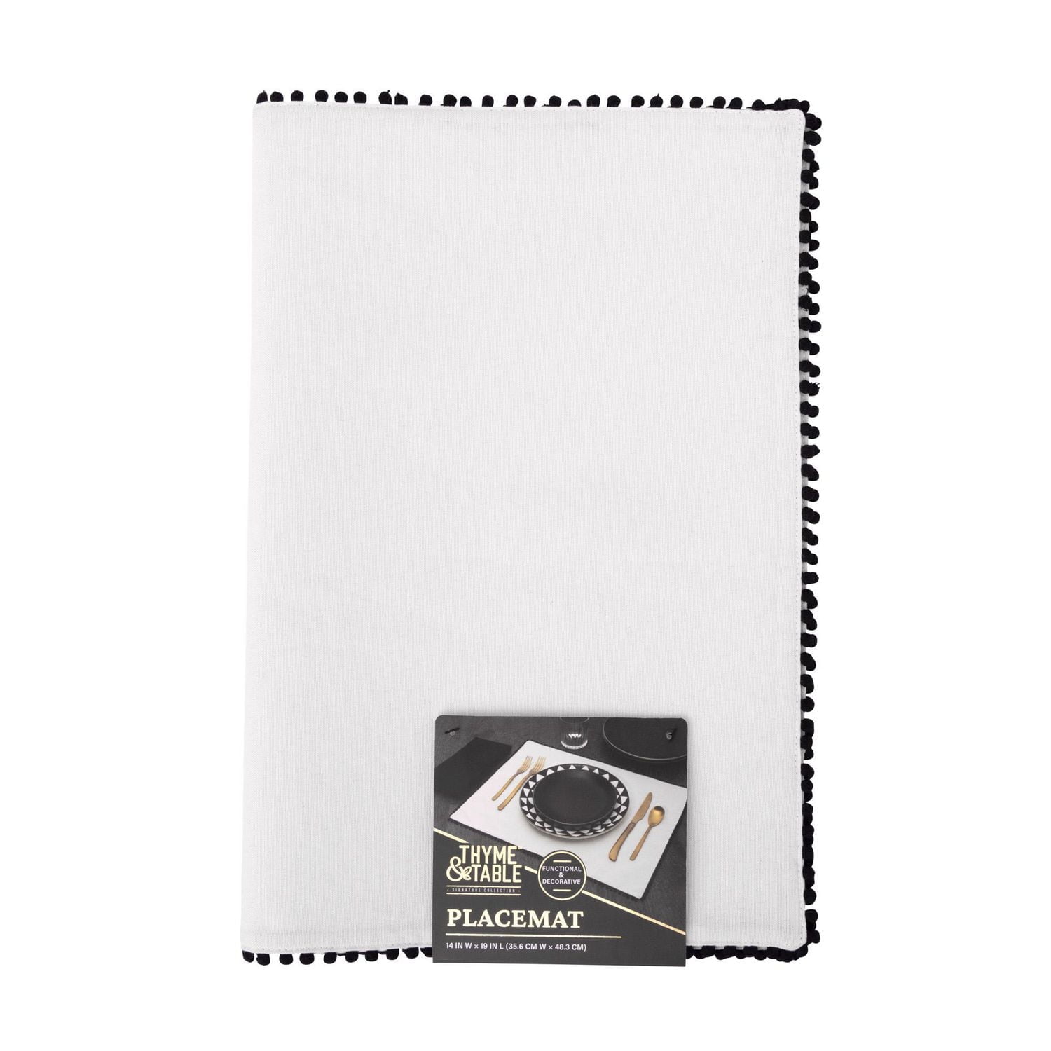 Click here for Thyme & Table Placemat  White Pom prices
