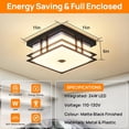 LED Motion Sensor Outdoor Ceiling Light 24W 5CCT Flush Mount Fixture ...