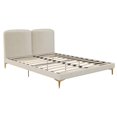 CosmoLiving by Cosmopolitan Coco Upholstered Bed Frame, Queen, Ivory ...