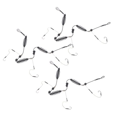 3PCS 3 Hooks Flat Fish Rigs Cage Trap Basket Set And Fishing Feeder ...