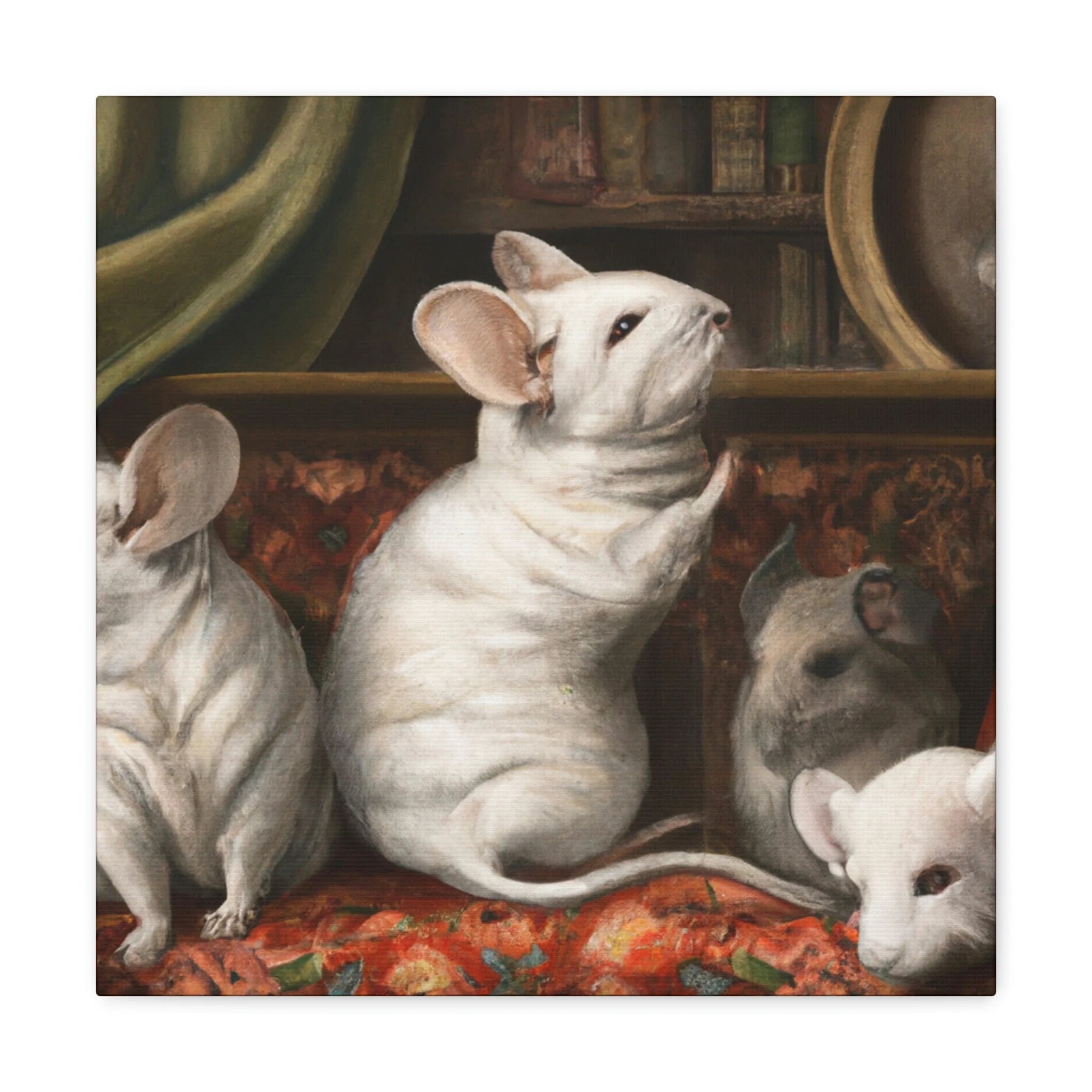 Chinchillas in Splendor - Canvas - Walmart.com