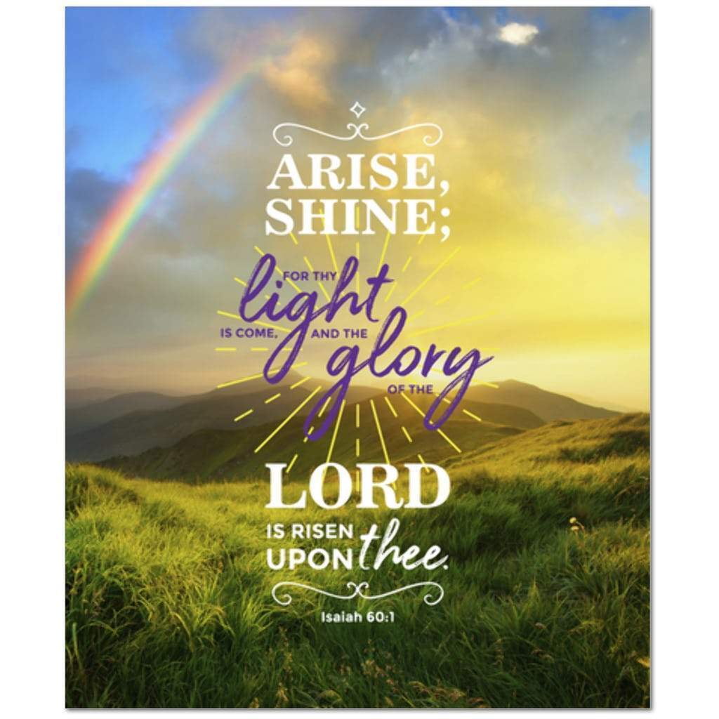 Scripture Canvas Arise Isaiah 60 1 Christian Wall Art Bible Verse Print