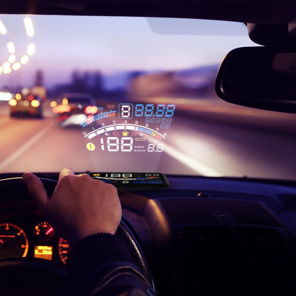 Pantalla HUD de Coche de 5,5 ", Velocímetro OBDII / EUOBD / / RPM ...