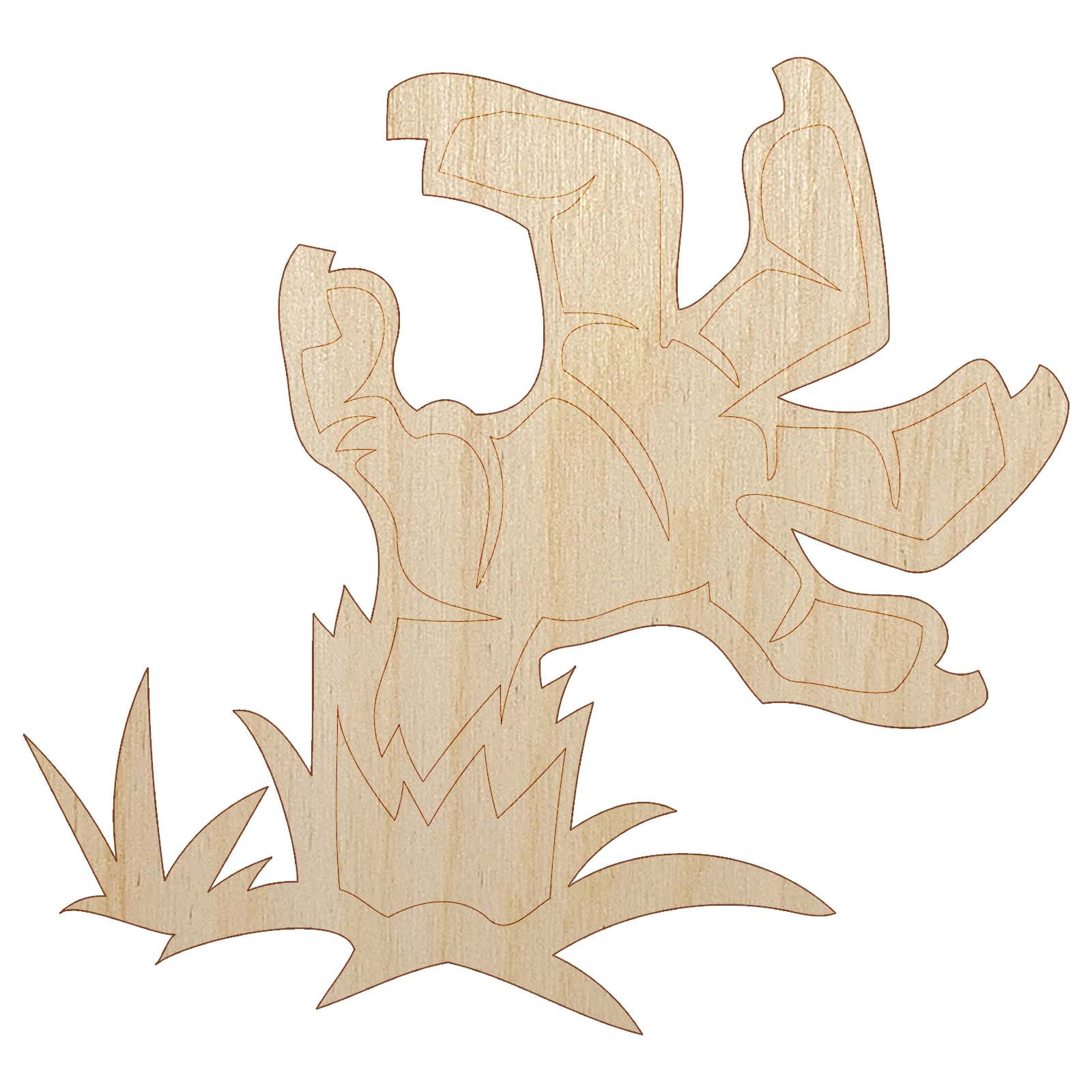 Zombie Hand Popping Out of Ground Halloween Wood Shape Unfinished Piece ...