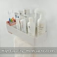 Adhesive Bathroom Wall Caddy, Bathroom Shower Rrganizer Hanging Shelves ...