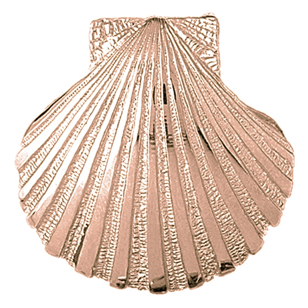 14K Rose Gold Shell Pendant - 38 mm - Walmart.com