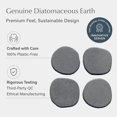 Dorai Home Stone Coaster Set – 4 Absorbent Diatomite Coasters for ...