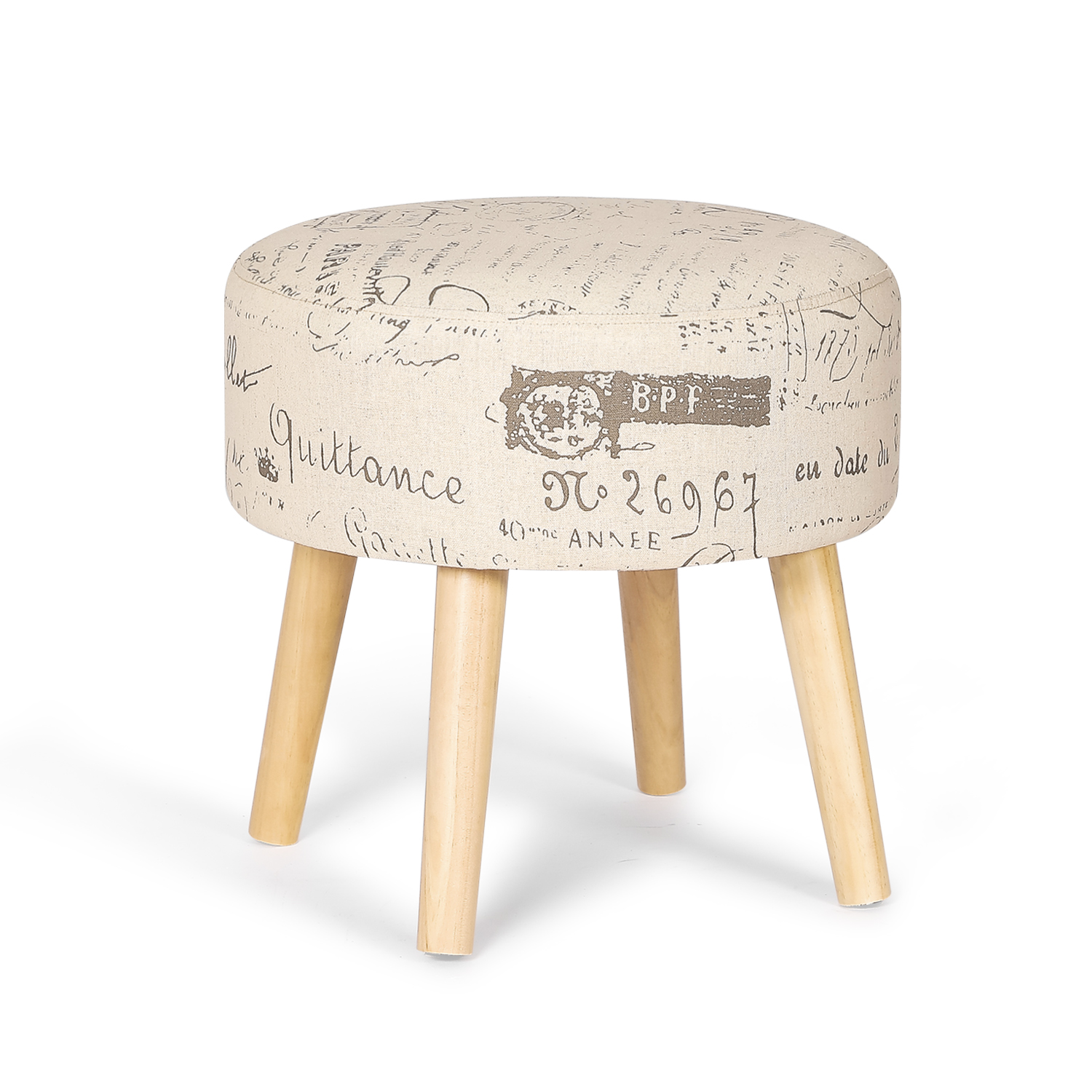 Homebeez Fabric Foot Stool Ottoman Footrest 15.3"D - Walmart.com