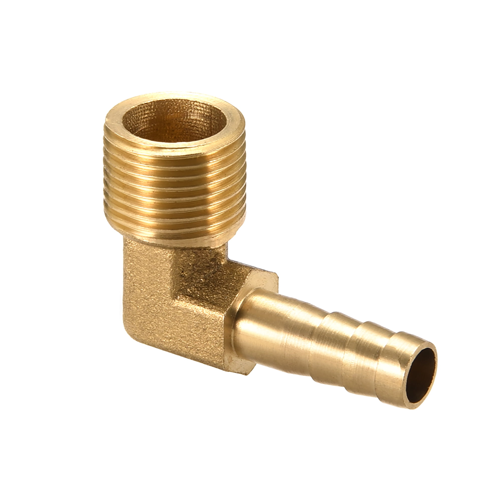 Brass Barb Hose Fitting 90 Degree Elbow 8mm Barbed X 3 8 PT Male Pipe Brass Barb Hose Fitting 90 Degree Elbow 8mm Barbed X 3 8 PT Male Pipe