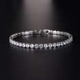 Minimalist Tennis Chain Bracelet with Micro-Pave 4.0 Zirconia Stones ...