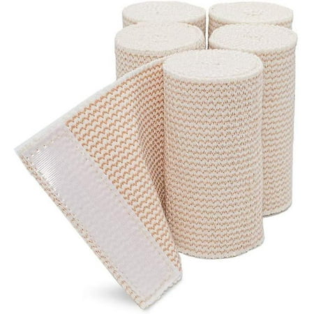 Cotton Elastic Bandage, 4" X 0.9-2 Cm Stretch Length, Hook And Loop ...