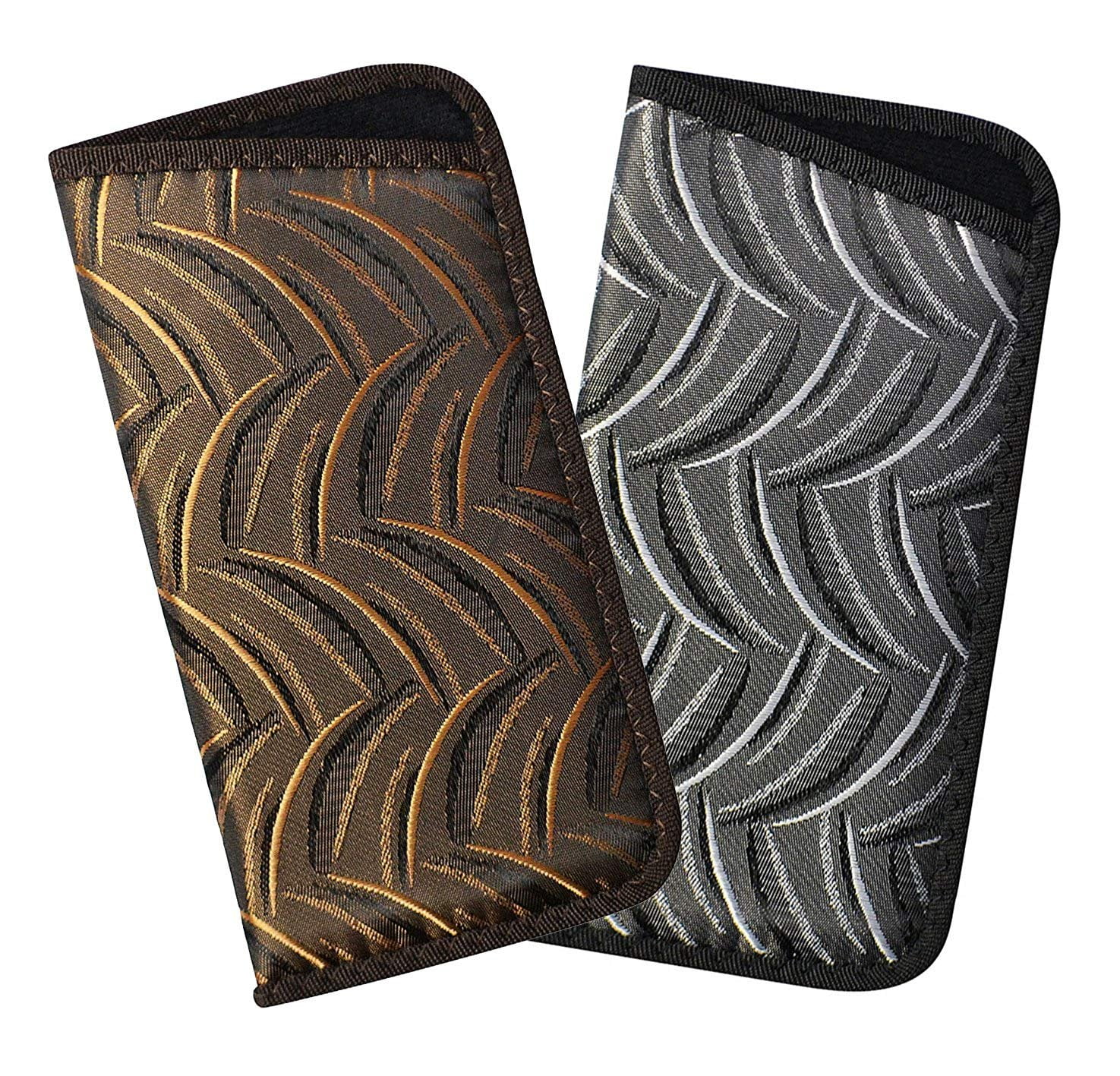2 Pack Soft Eyeglass Case For Men And Women Slim Slip In Glasses Holder With Crescent Design