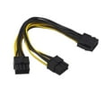 8Pin Male to Double 8Pin Female Cable Adapter CPU 8 Pin To Graphics ...