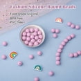 100Pcs Silicone Beads Round Rubber Bead 15MM Loose Spacer Beads for DIY ...