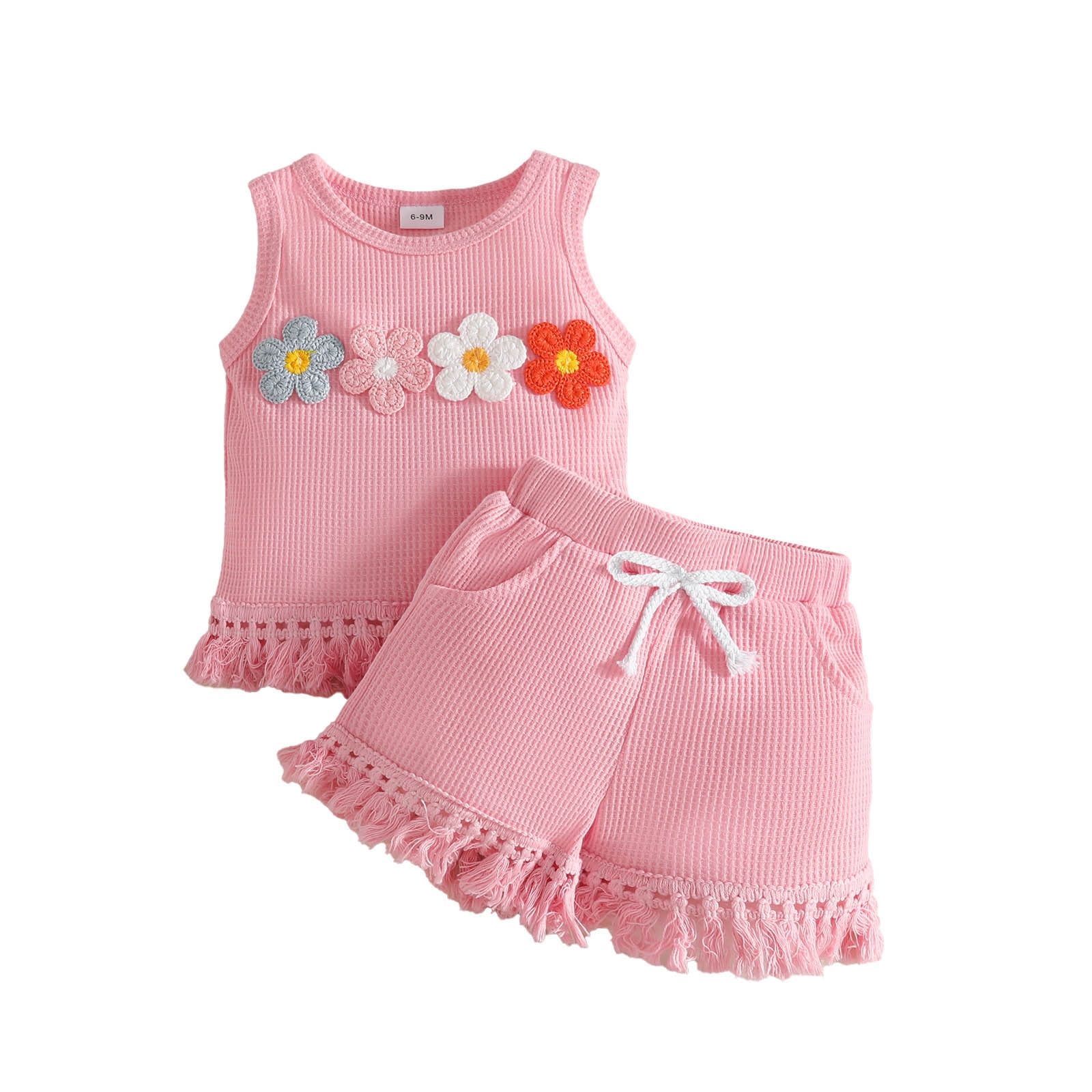 Click here for Chengzi Toddler Girl Summer Outfits Pink Sleeveles... prices