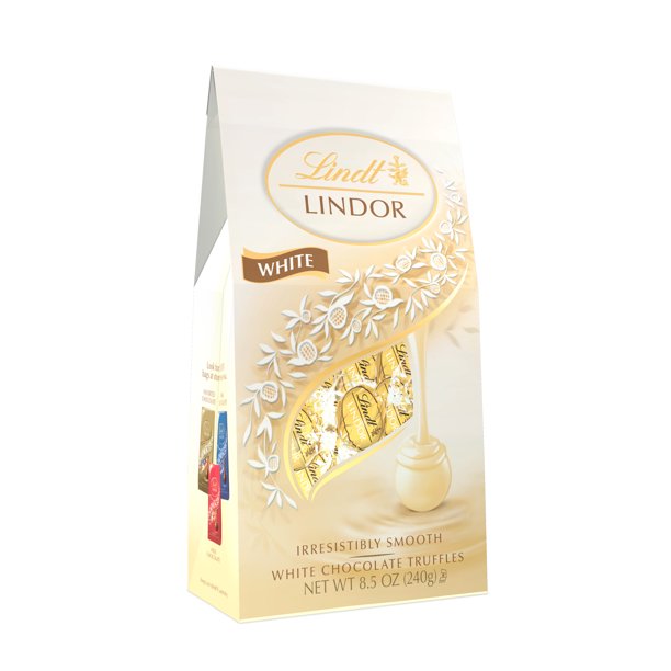Lindt Lindor White Chocolate Candy Truffles, 8.5 oz Bag - Walmart.com ...