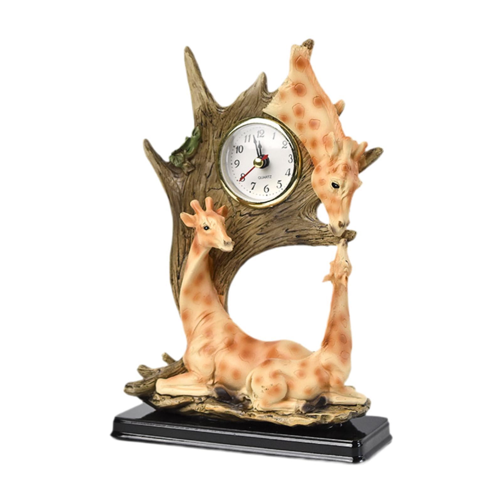 Reloj de mesa vintage con esculturas de animales, artesanías ...