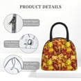 Daiia Autumn Mosaic Maple Leaves Pattern Lunch Bag , Insulated Lunch ...